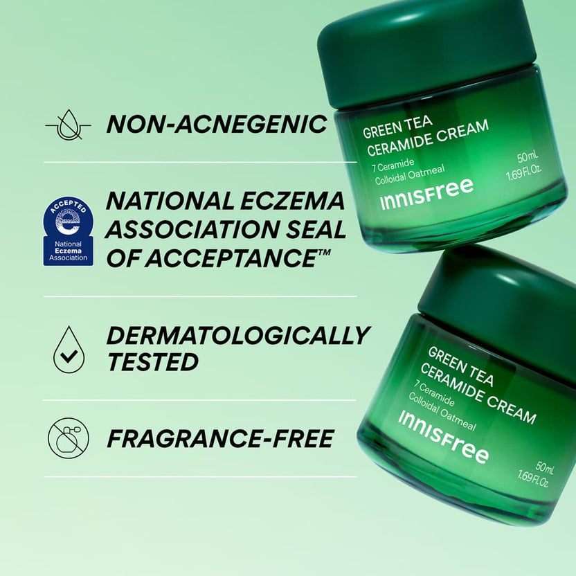 Green Tea Ceramide Cream - Ceramide Cream for Sensitive Skin | innisfree