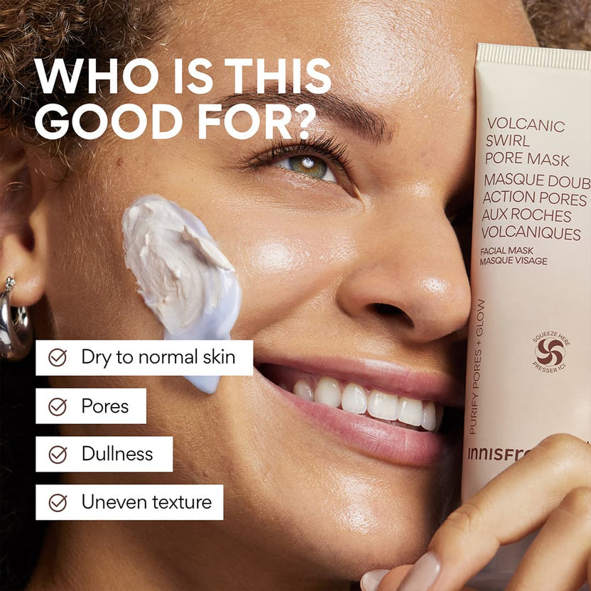 Volcanic Swirl Pore Mask | Clay Mask for Pores & Hydration | innisfree