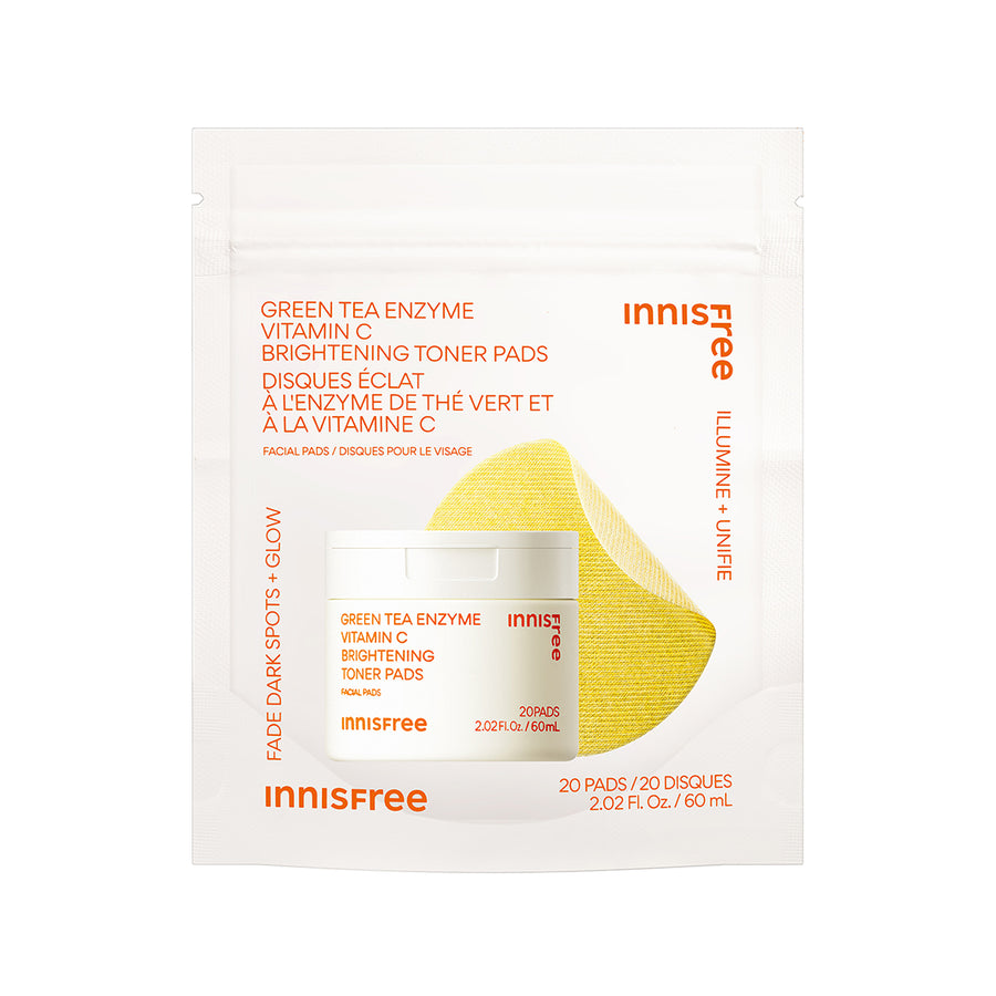Green Tea Enzyme Vitamin C Brightening Toner Pads | innisfree