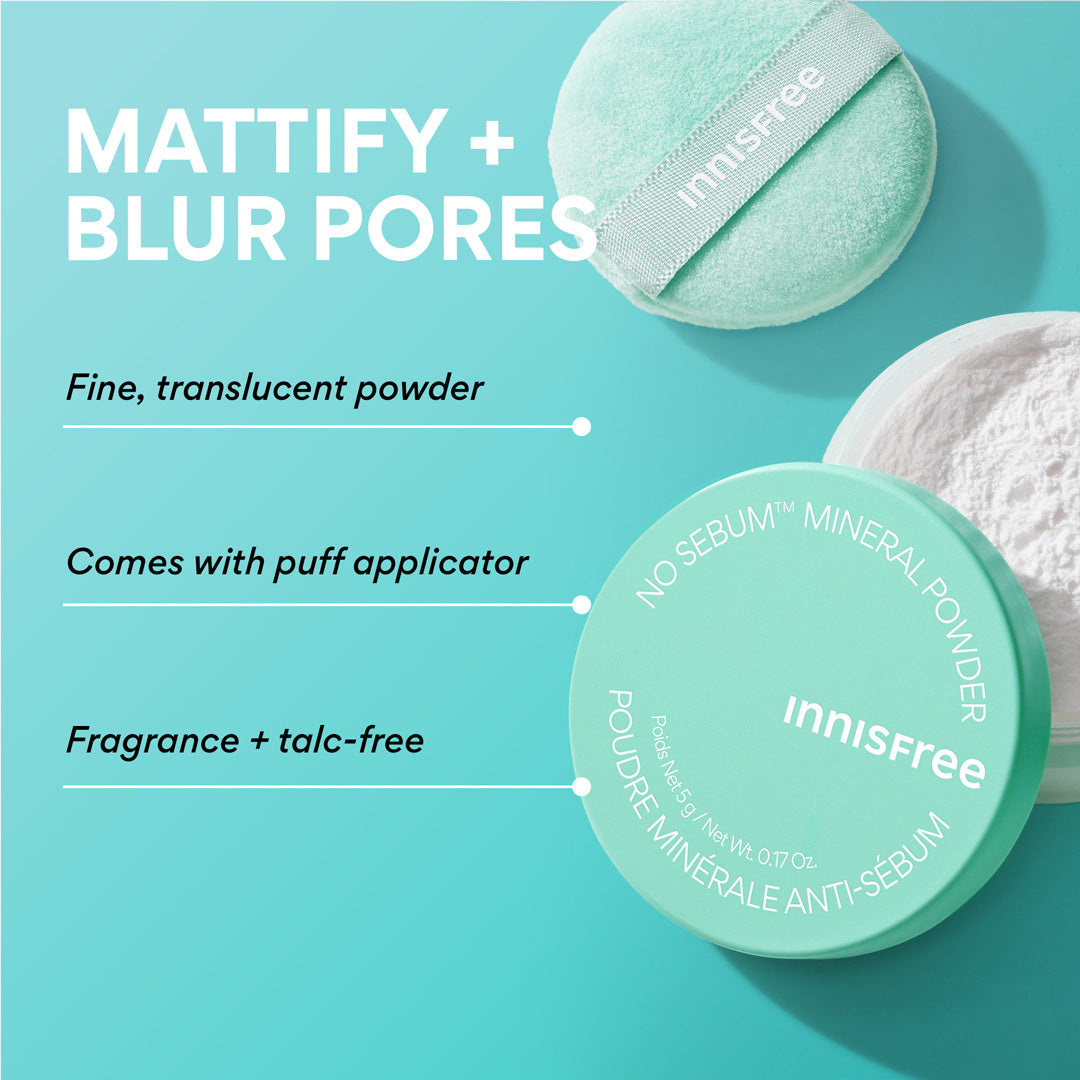No Sebum Matte Mineral Setting Powder | sebum control | innisfree